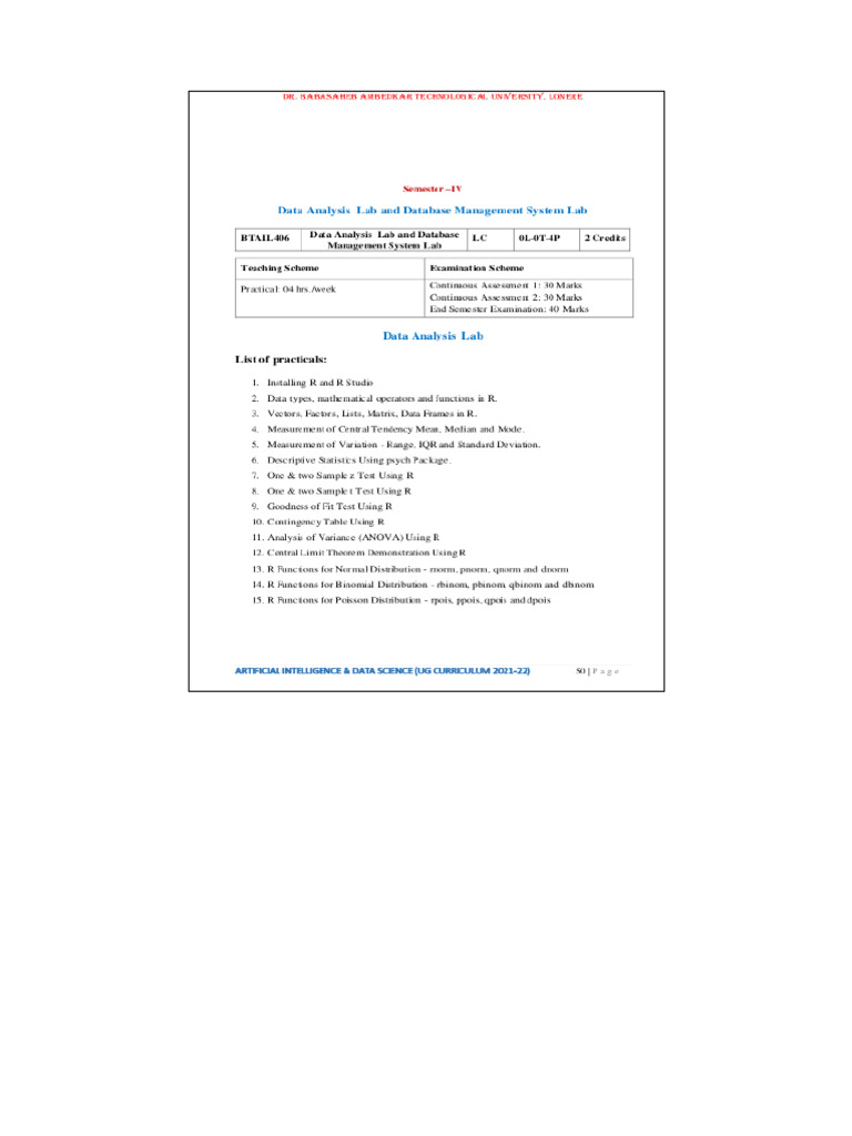 R Prog Lab Manual Theory | PDF | Matrix (Mathematics) | Data Type