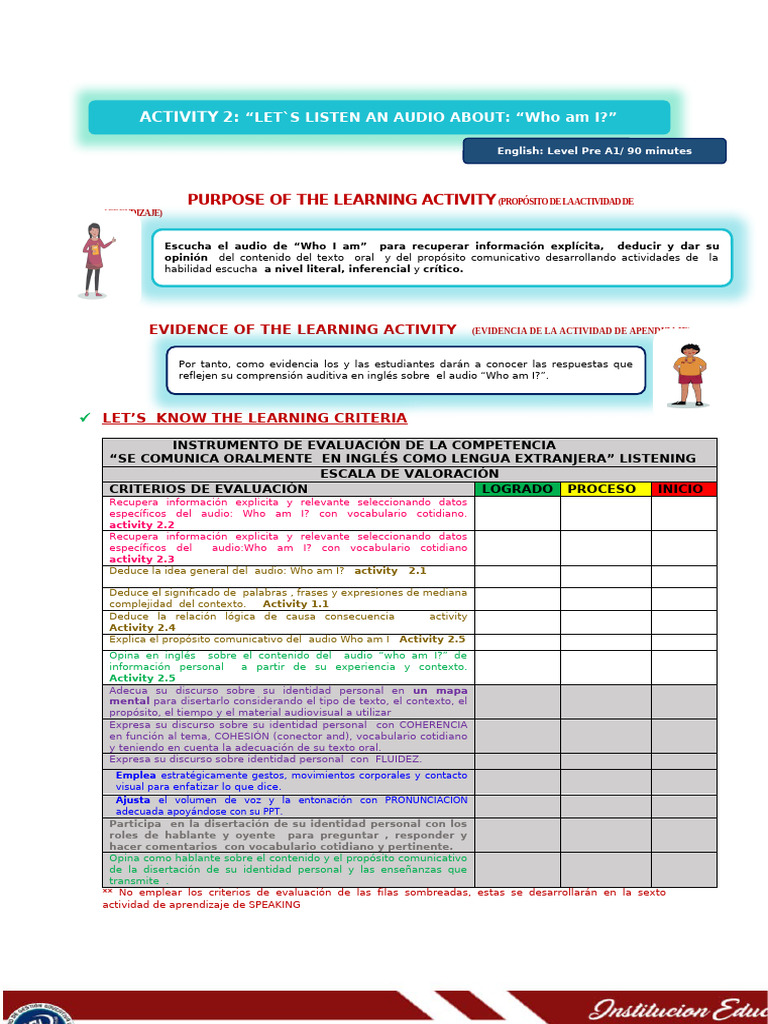 2 Listening Activity - 2024imprimir | PDF | Ciencia cognitiva | Lingüística