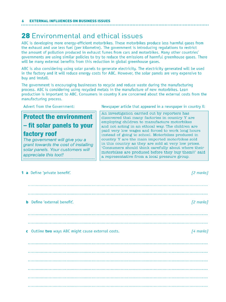 Activity 28 Environmental Ethical Issues HW | PDF