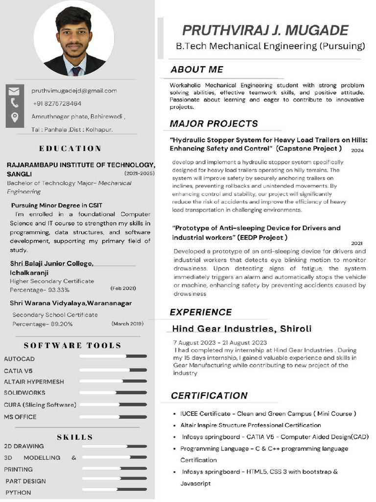 Pruthvi Resume Final | PDF