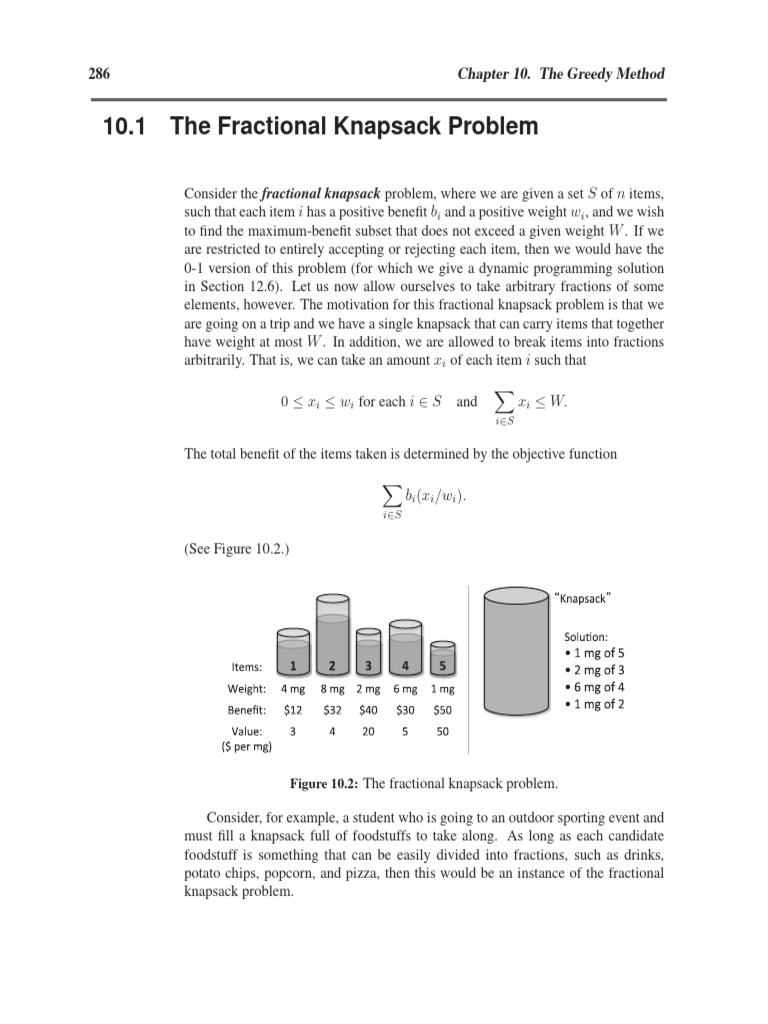 Fractional Knapsack | PDF | Mathematical Optimization | Algorithms And Data Structures