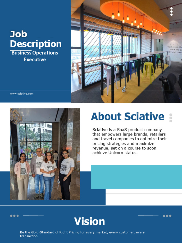 Operations Executive Role at Sciative | PDF | Pricing | Retail