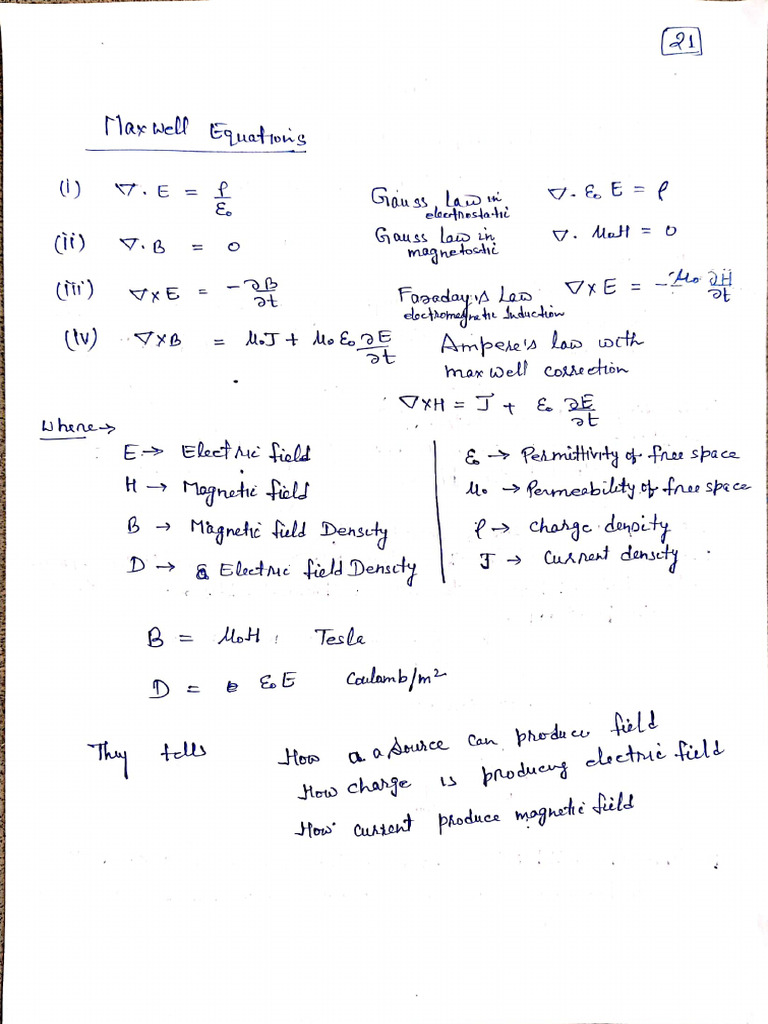 Unit 1-Electrodynamics Notes | PDF