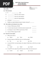Class 2 Money Worksheet | PDF | Rupee | Numismatics