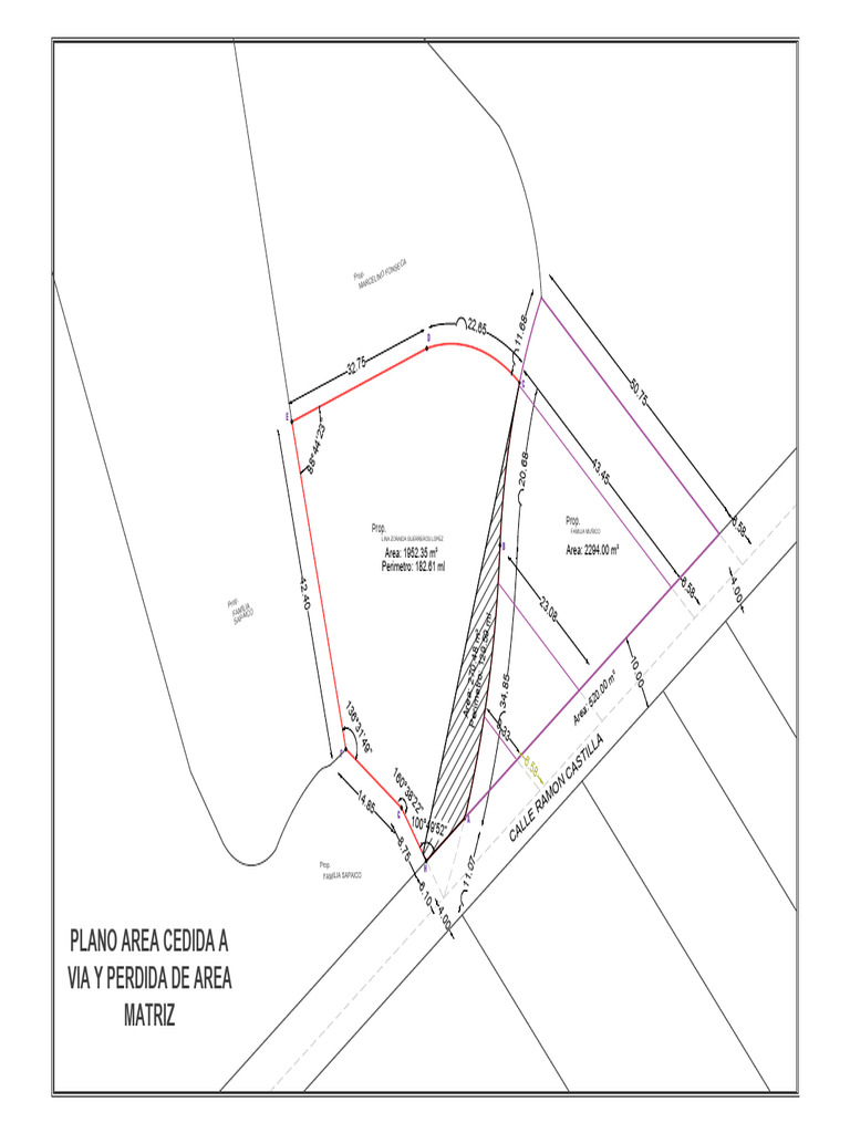 Plano de Area Cedida y Ooerdida de Area | PDF
