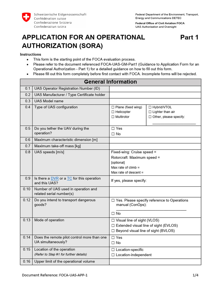 Application For an Operational Authorization_Part I_Interactive | PDF ...