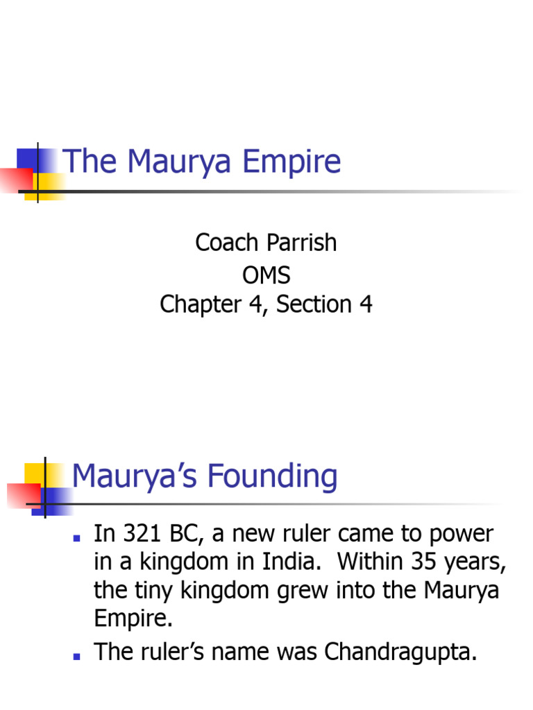 4.4_The Maurya Empire.ppt | PDF | Ashoka | Asia