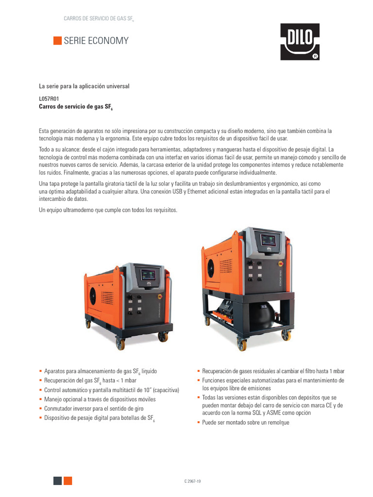 DILO SF6 Carro de Servicio Economy Serie L057R01 ES | PDF | Informática ...