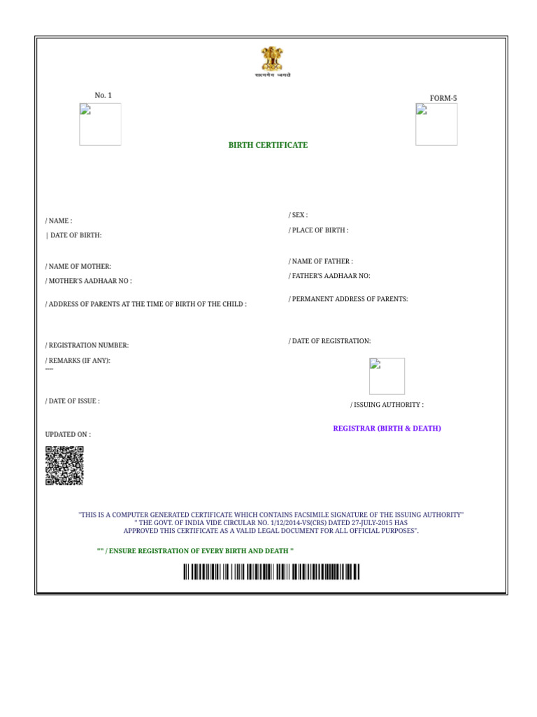 Civil Registration System | PDF