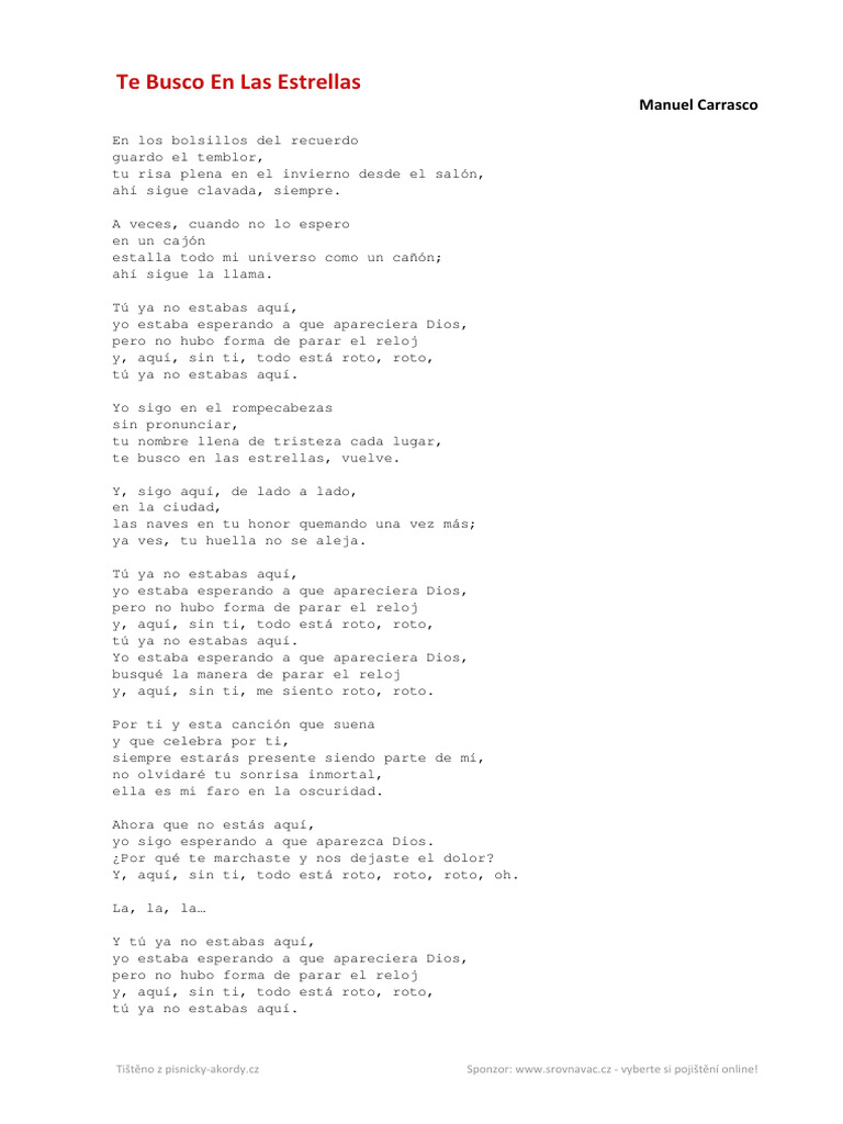Te Busco en Las Estrellas | PDF