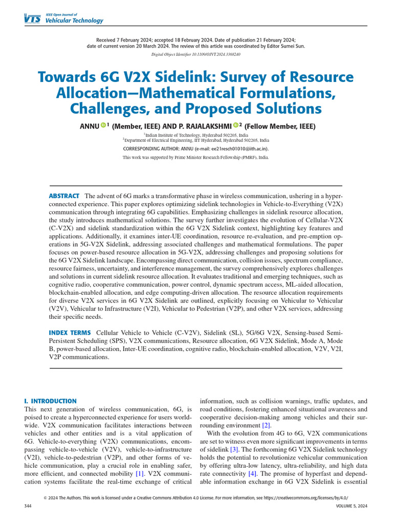 Towards 6G V2X Sidelink Survey of Resource AllocationMathematical Formulations Challenges and ...