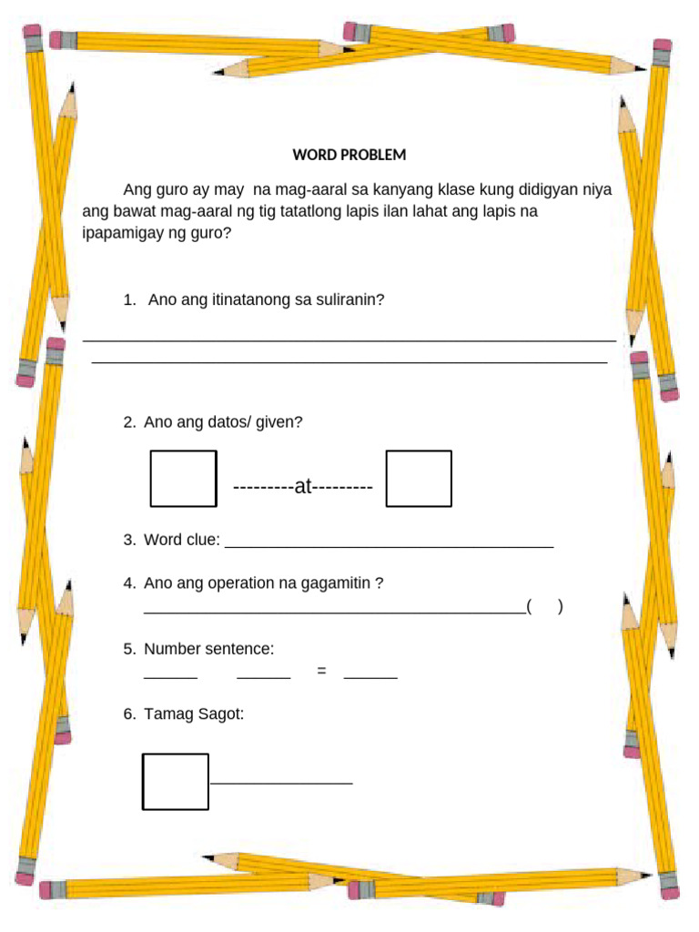 Word Problem | PDF