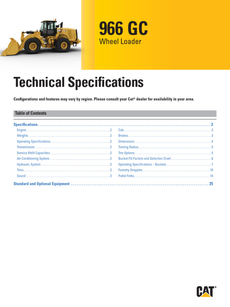 966 GC | PDF | Horsepower | Loader (Equipment)