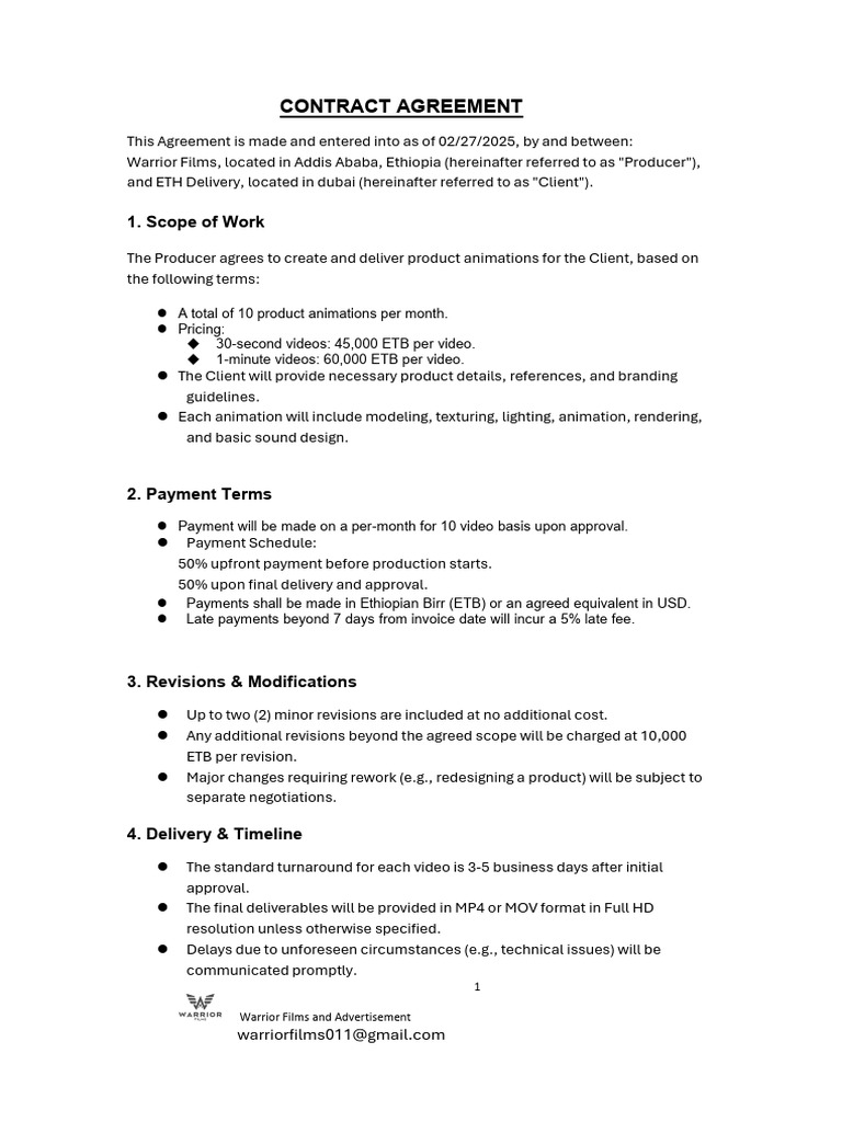 Contract-Agreement - ETH Delivery | PDF | Business Law | Private Law