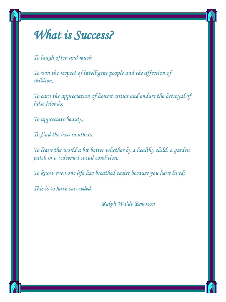 What Is Success | PDF