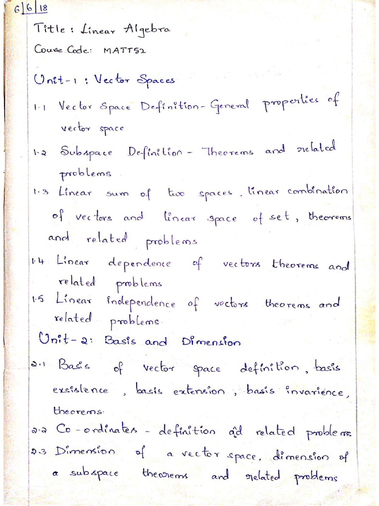 Linear Algebra | PDF