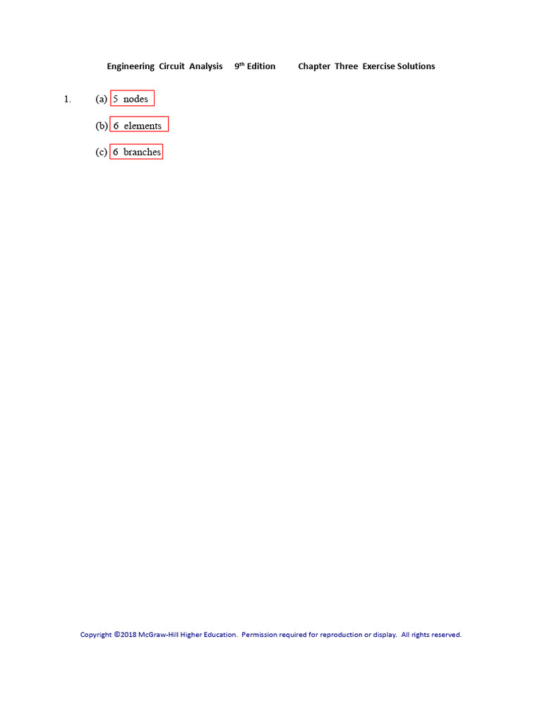 Solutions CH 03 | PDF | Network Analysis (Electrical Circuits) | Resistor