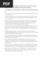 First Aid MCQs and Answers Guide | PDF | Cardiopulmonary Resuscitation ...
