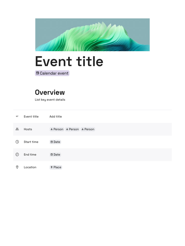 Event Schedule and Details Template | PDF