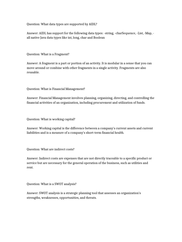 AIDL, Fragments, Financial Terms Explained | PDF