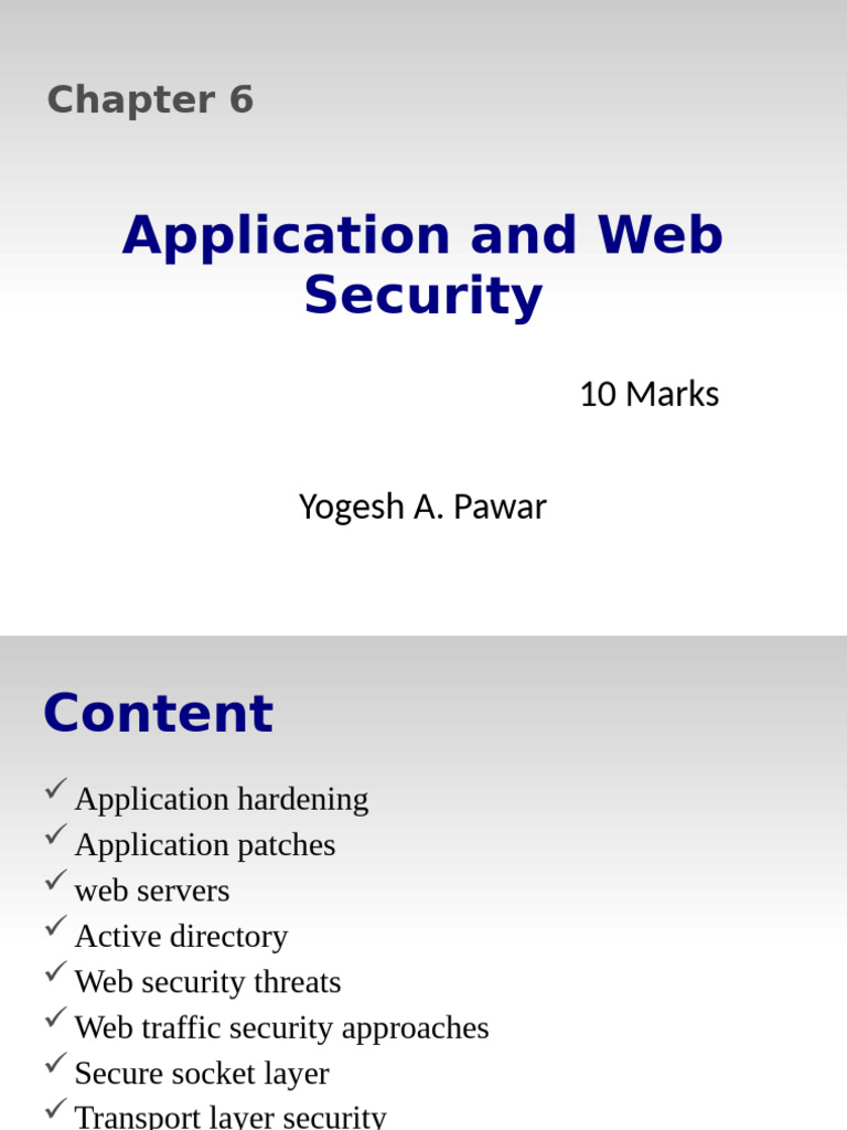 Chapter 6 Application And Web Security Pdf Transport Layer Security World Wide Web