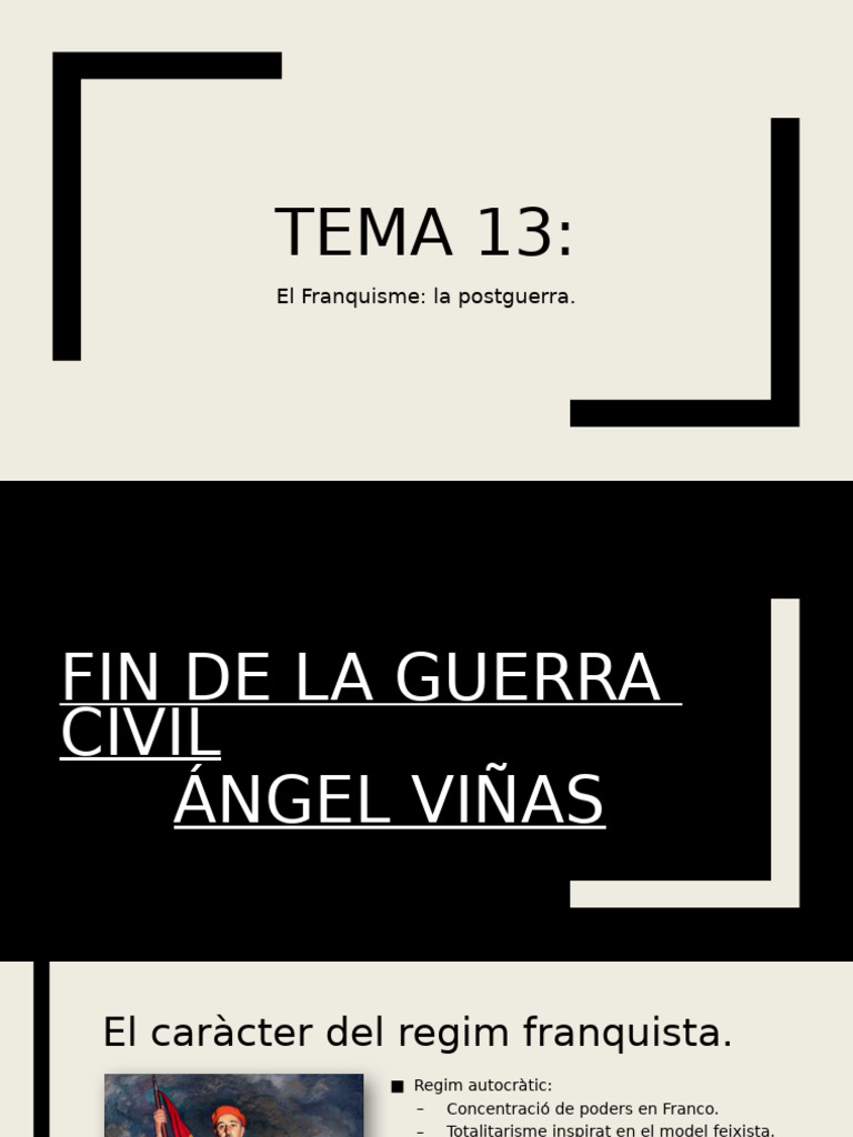 08 - PP TEMA 12 - Franquisme (1939-1959) | PDF