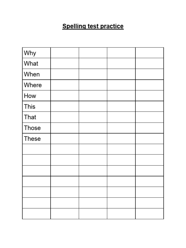 Spelling Test Practice 14 | PDF