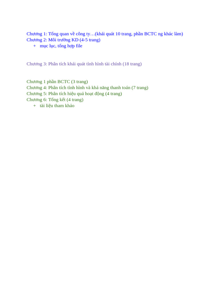 Phân Chia D Án Ptich BCTC | PDF