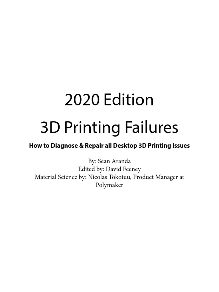 3dfails InteractivePDF | PDF | 3 D Printing | Adhesive