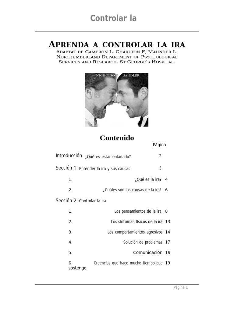 CLASE 5 Aprenda A Controlar La Ira | PDF | Ira | Pensamiento