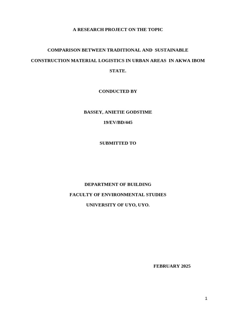 Anietie New Chapter 1 and 2 | PDF | Sustainability | Logistics