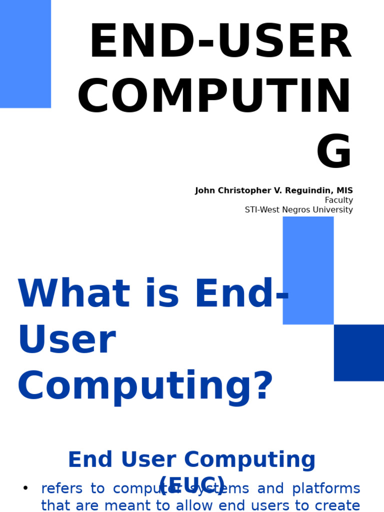 MIS-EUC | PDF | Application Software | Automation