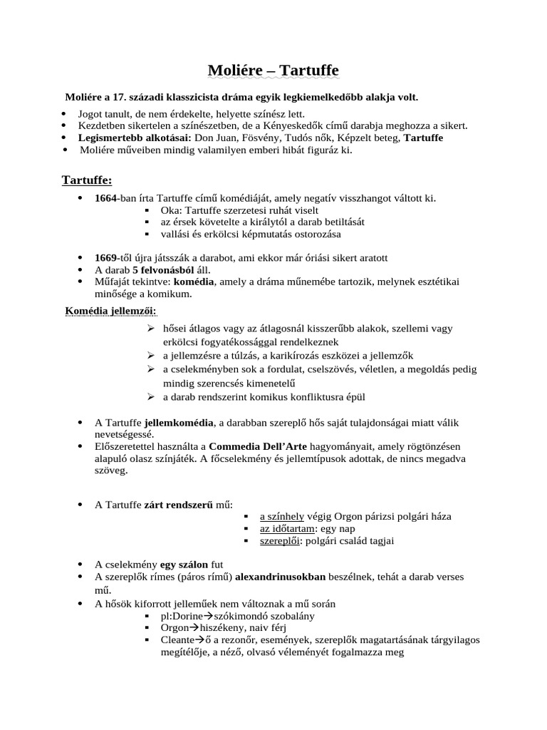 Moliére - Tartuffe | PDF