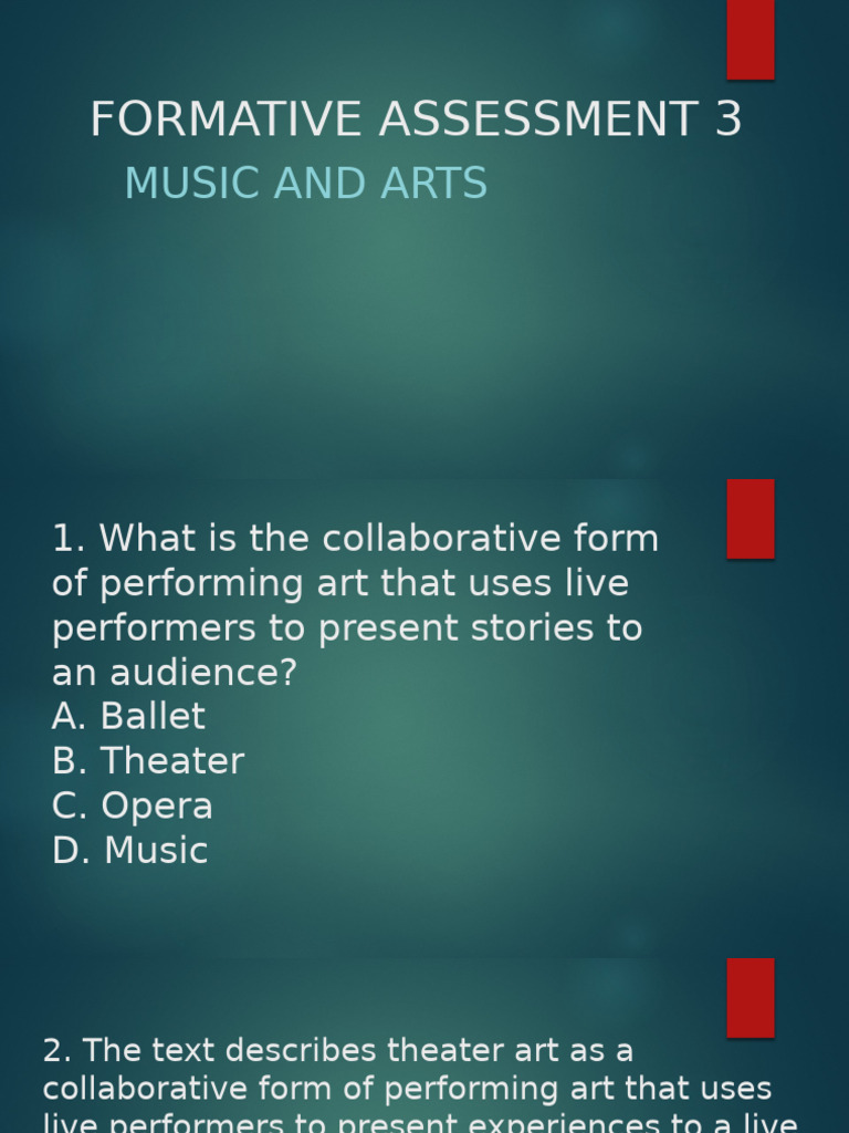 Formative 3 -Music & Arts | PDF