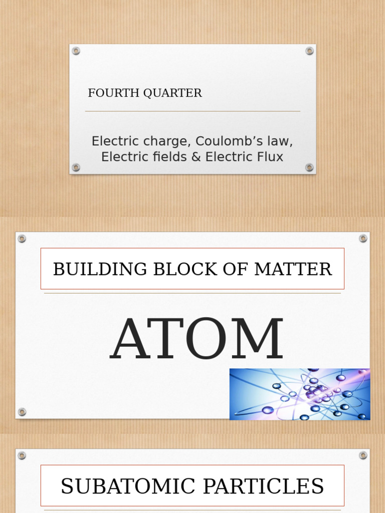 4th Quarter - GenPhy Electric Charges | PDF | Electric Field | Electric Charge