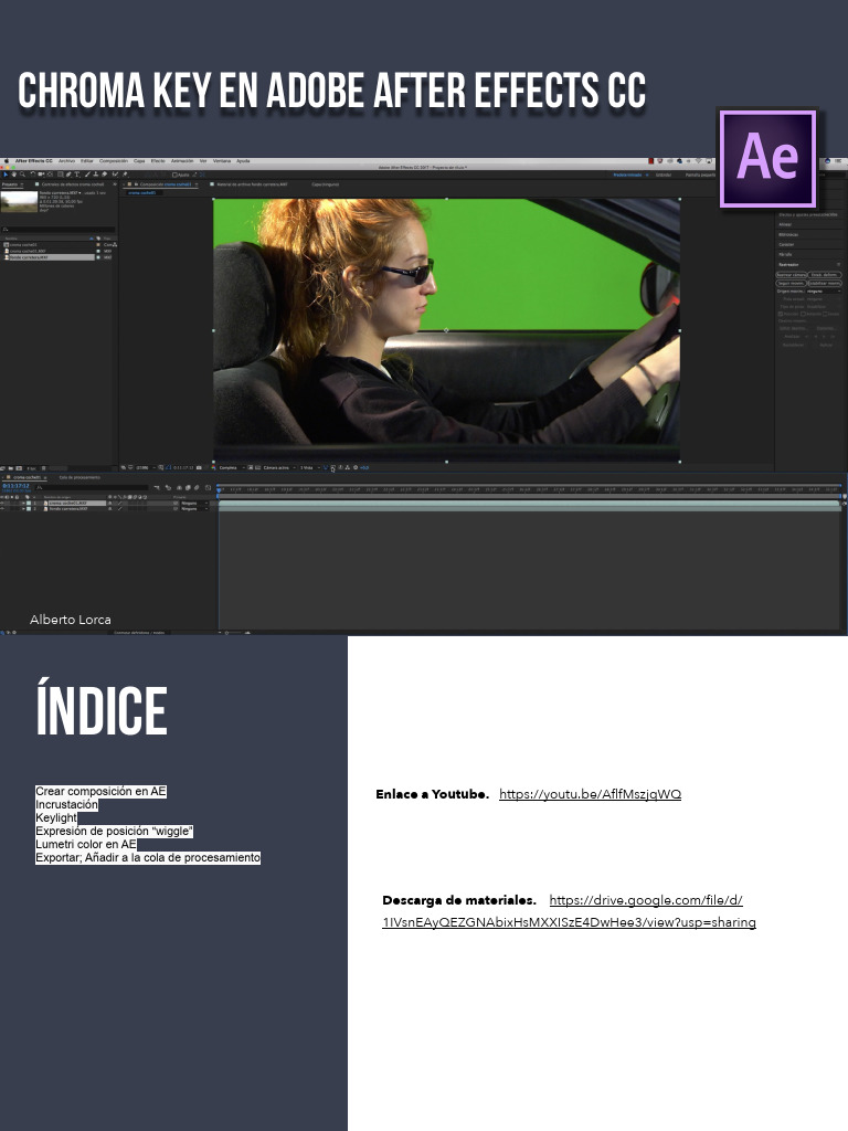 EJERCICIO 7 Chroma Key en Adobe After Effects CC | PDF