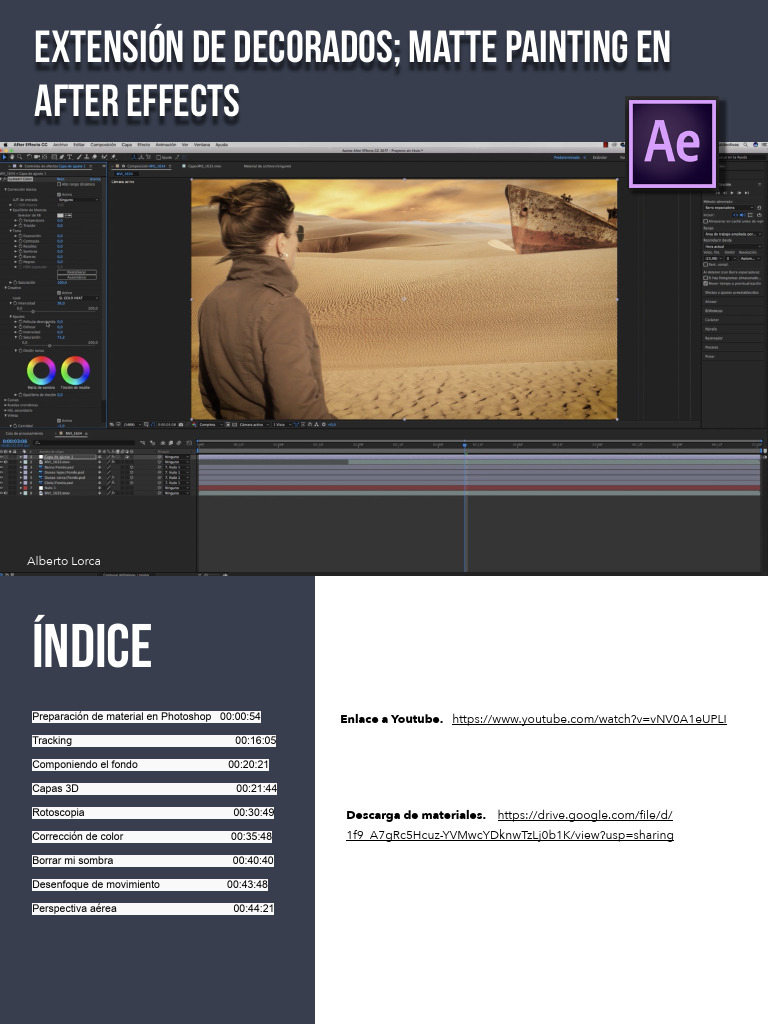 Ejercicio 10 Extensión de decorados; Matte painting en After Effects | PDF