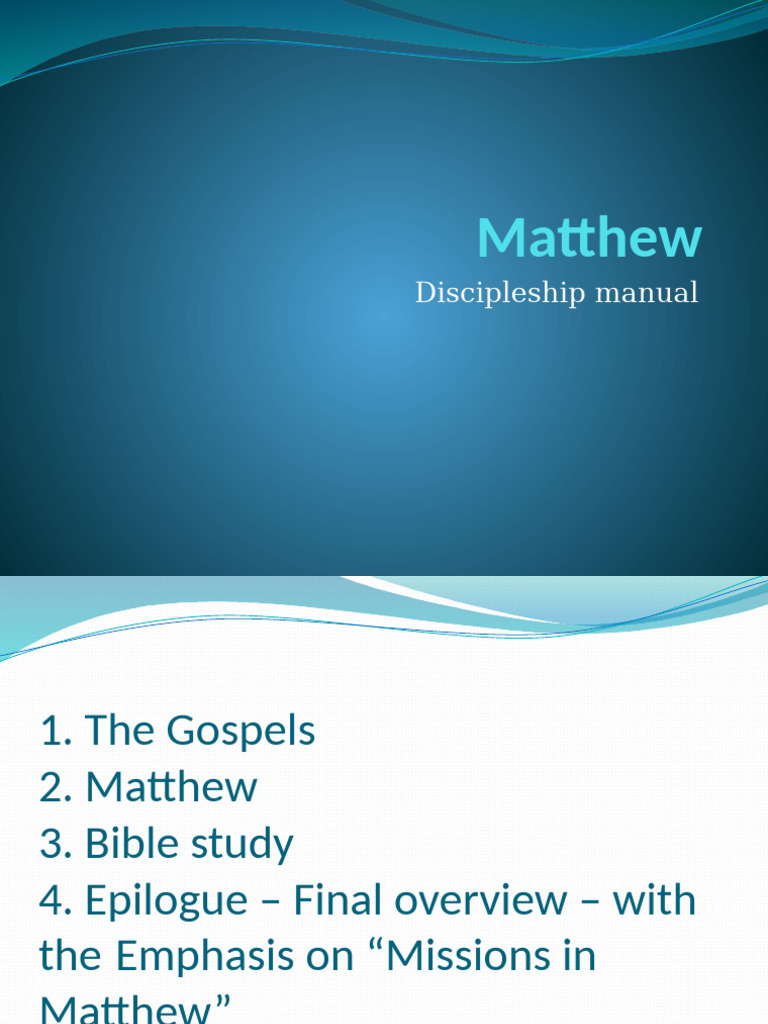 Matthew | PDF | Gospel Of Matthew | Jesus