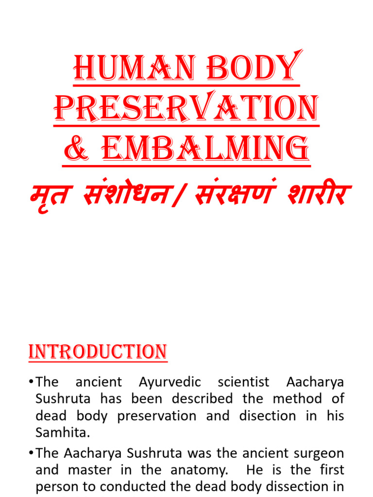 Body Preservation Method | PDF | Artery