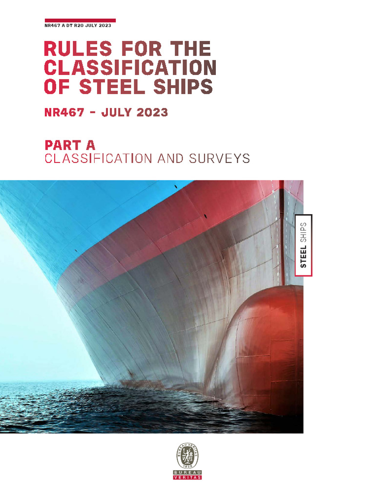 467-NR - PartA - 2023-07 Classification and Surveys | PDF | Oil Tanker | Ships