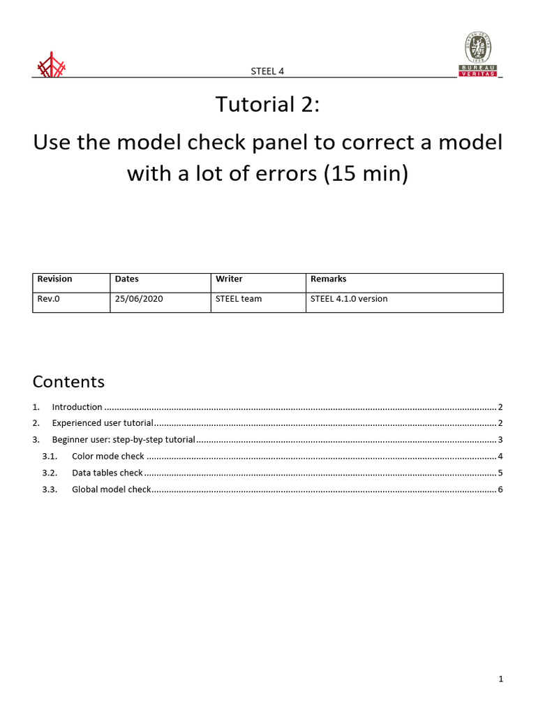 Model Check Panel Tutorial for STEEL 4 | PDF | Beam (Structure) | Software