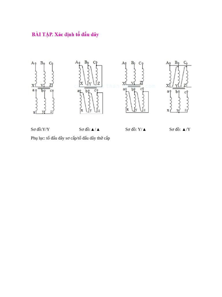 btap máy điện sơ đồ dây | PDF