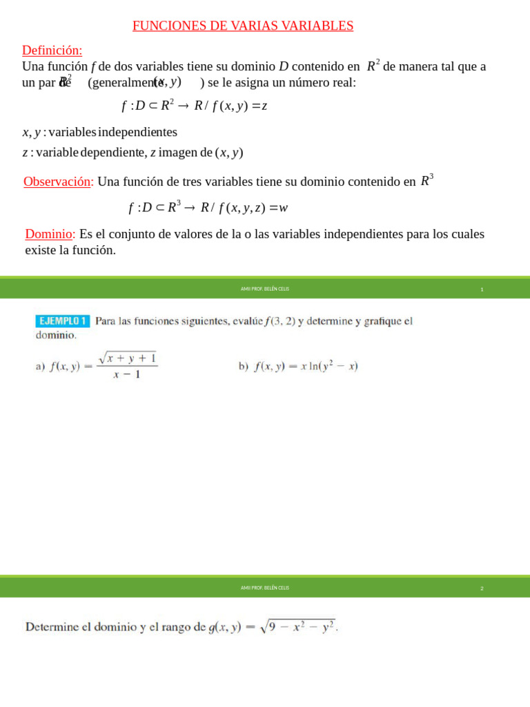 1 - Funciones de Varias Variables | PDF | Función (Matemáticas ...