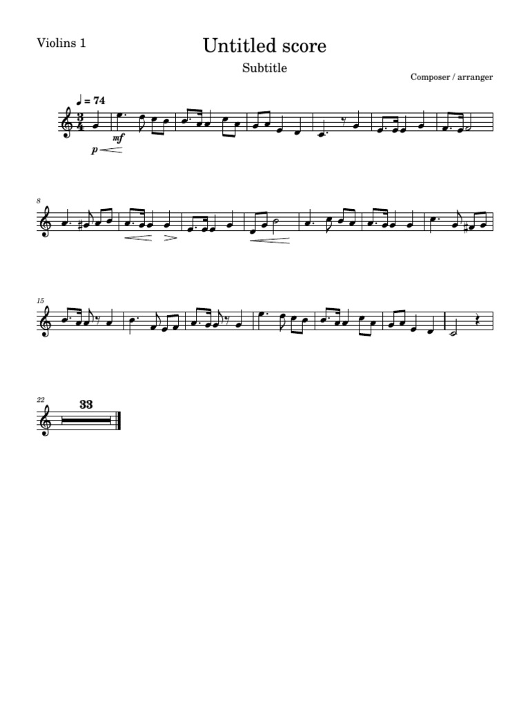 Violin Score Arrangement Guide | PDF