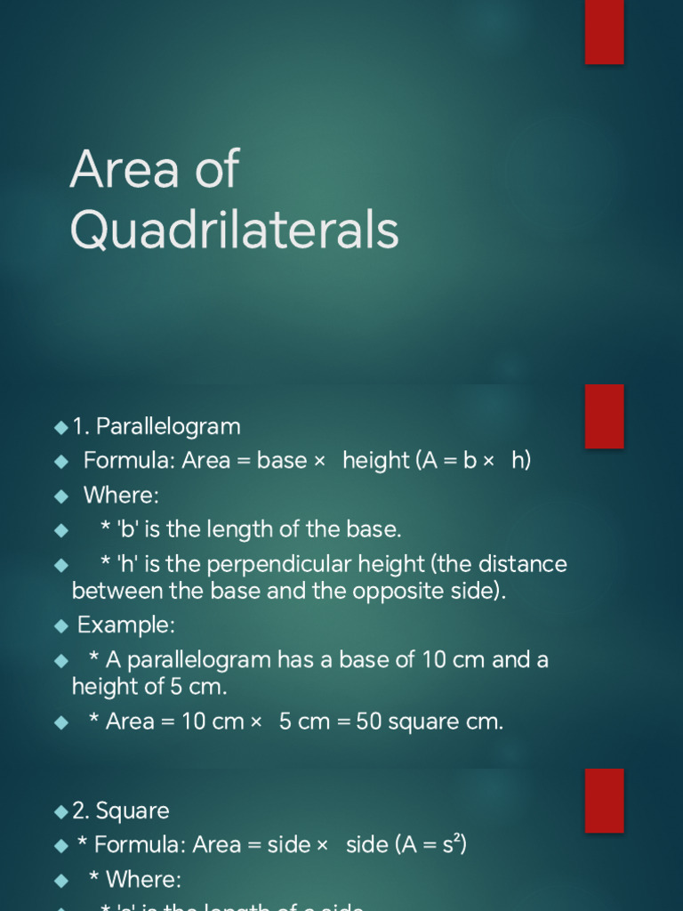 Area-of-Quadrilaterals | PDF