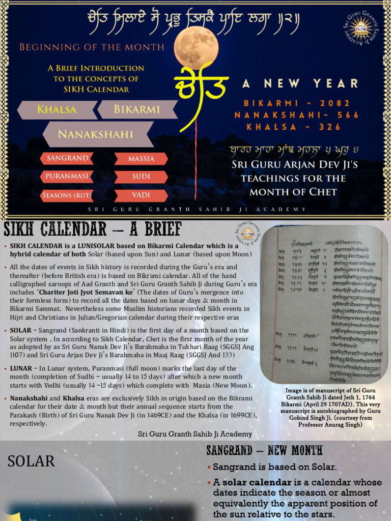 Sikh New Year: Chet Month Overview | PDF
