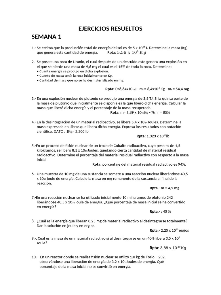 Ejercicios Resueltos para Repasar Examen Consolidado 1 SP | PDF | La ...