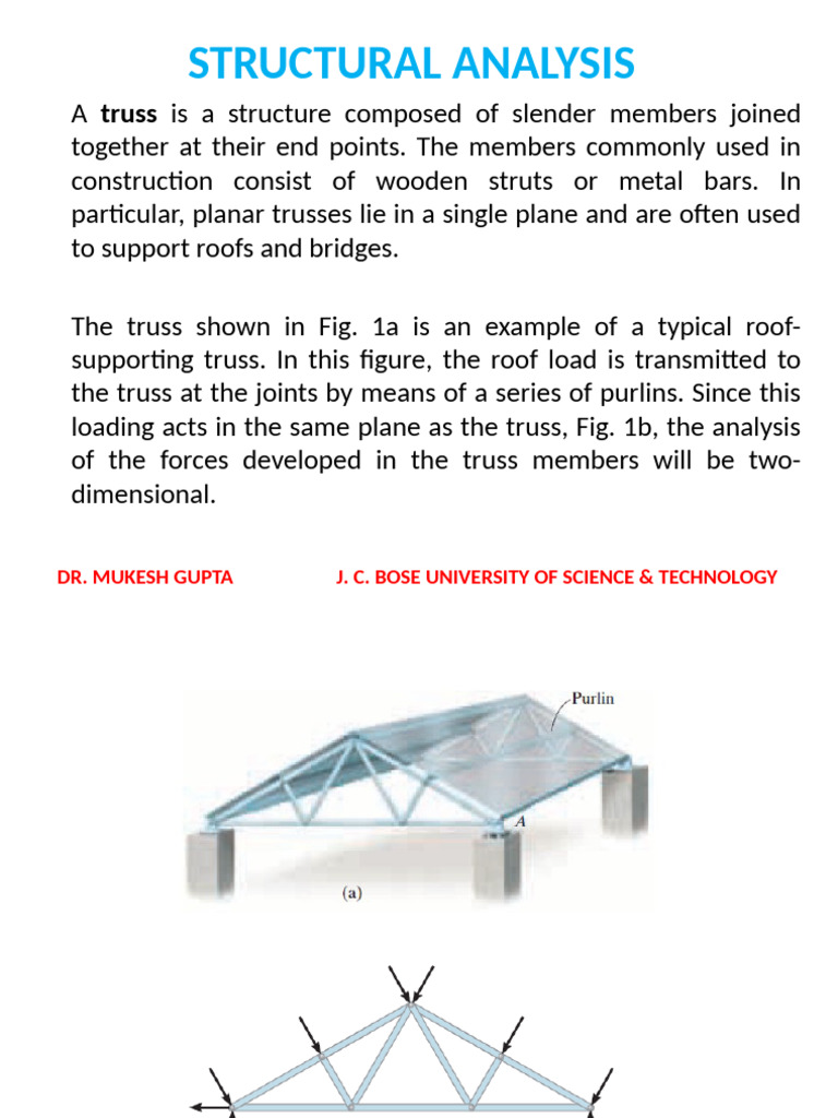 Unit- 3 Structural Analysis | PDF | Truss | Structural Analysis