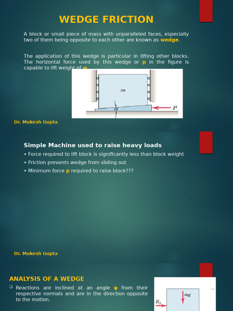 Friction For Engineering Mechanics | PDF | Force | Classical Mechanics
