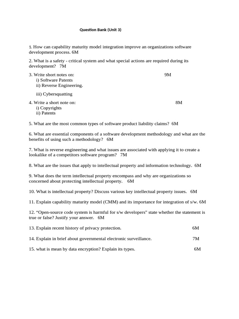 CT2 Questions Bank | PDF